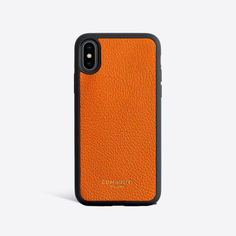 iPhone X Orange Chevre case | EDMARUTI